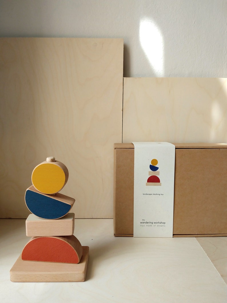 Landscape' stacking toy kids wooden toy | Etsy