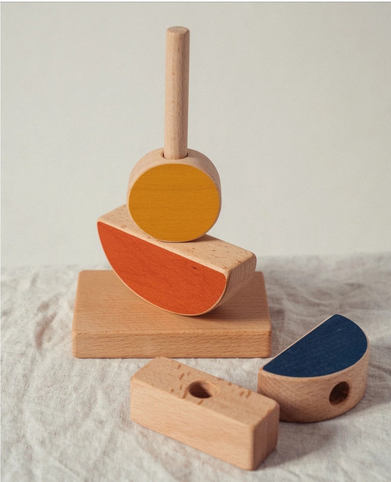 Landscape' stacking toy kids wooden toy | Etsy