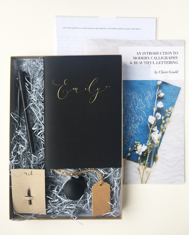 Beautiful modern calligraphy starter set with full colour | Etsy