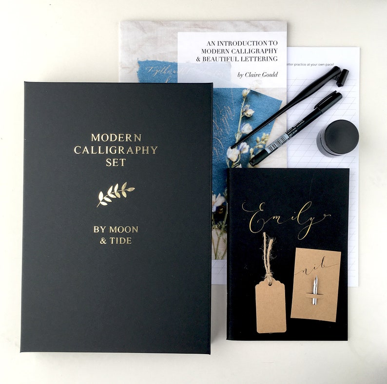 Beautiful modern calligraphy starter set with full colour | Etsy