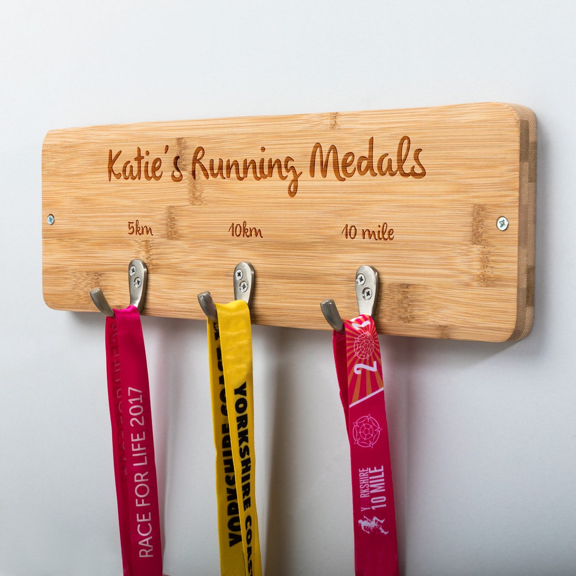 Personalised Running Medal Holder Medal Hook Personalised | Etsy