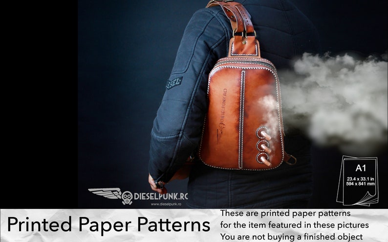 Backpack Pattern Printed Paper Patterns Leather DIY | Etsy