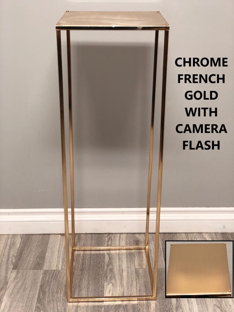 Flat Gold Collapsible Rectangle Stand Metal Geometric | Etsy