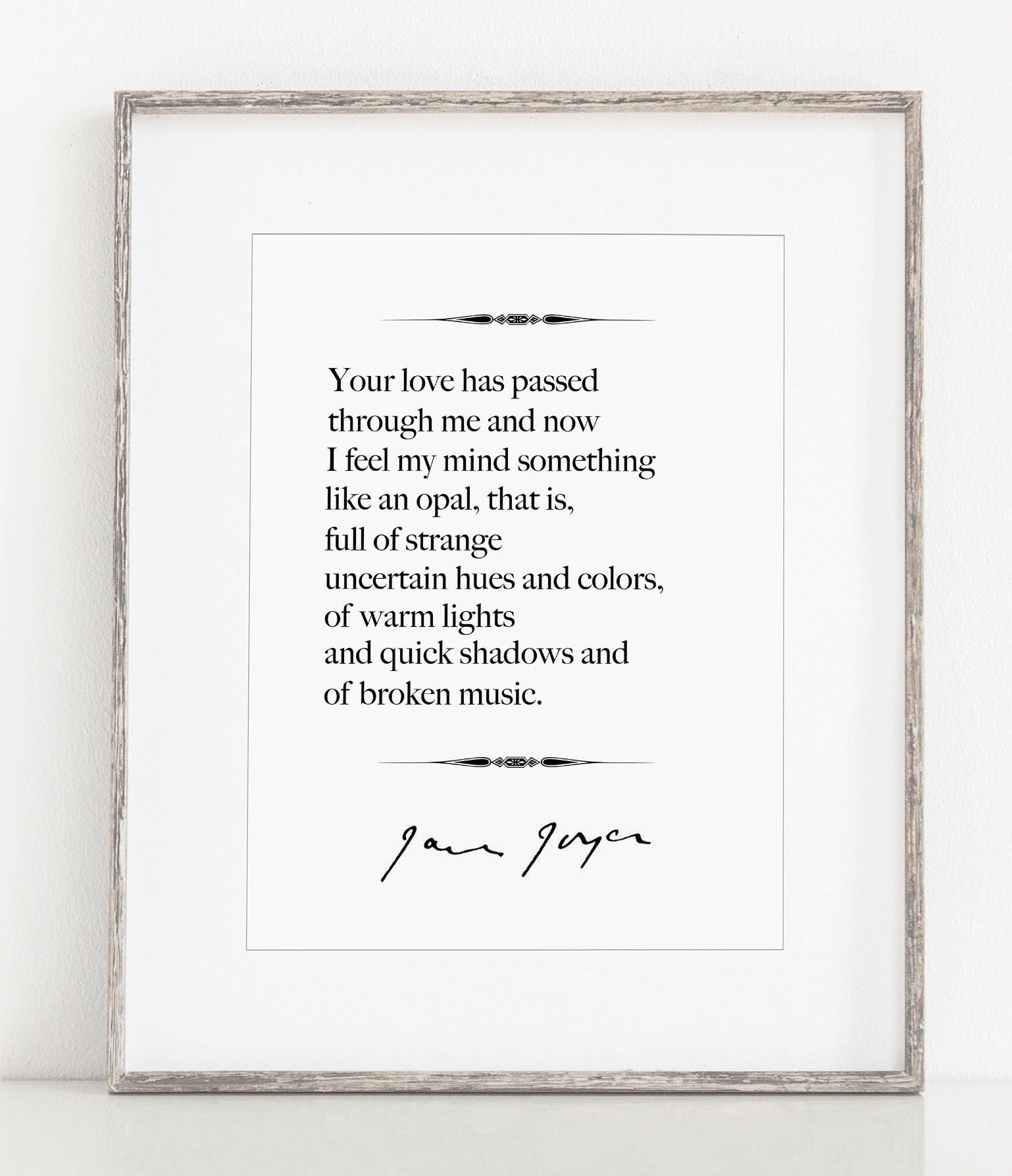 James Joyce Quote / Literary Print / Love Poem / 1st | Etsy