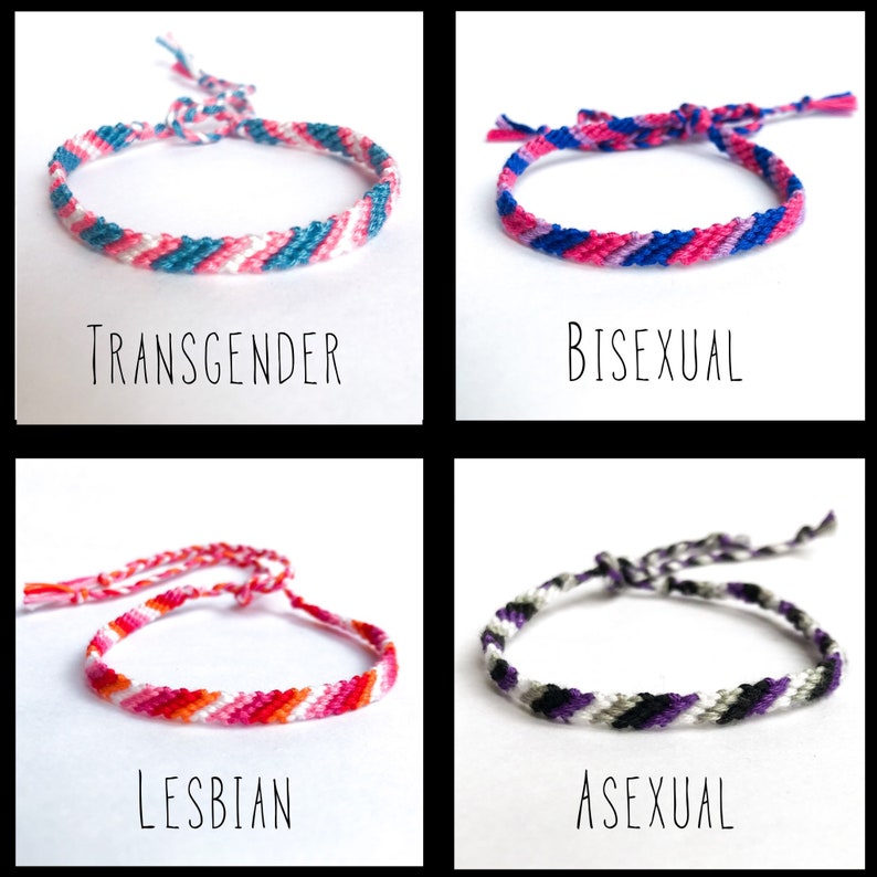 Pride Bracelets LGBTQ flag custom pride friendship bracelet | Etsy
