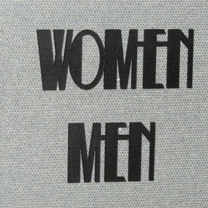 Men and Women Wall Word Sign Set Art Deco Letter Style Black | Etsy